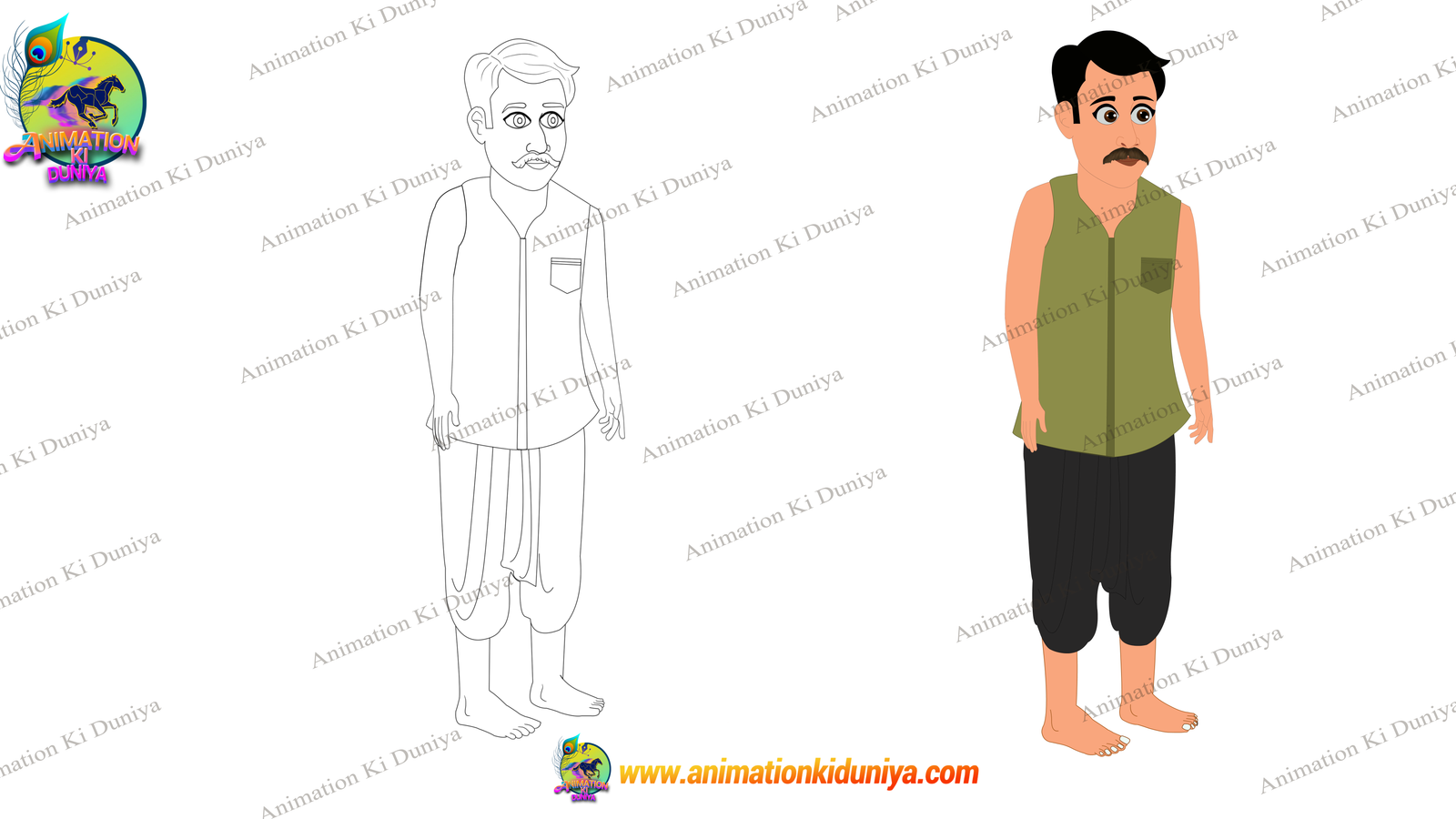 25+ Animated Characters Bundle Indian New Village Cartoon Character ...