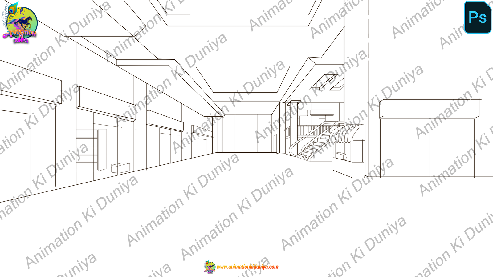 Shopping Mall Inside - Animation Ki Duniya