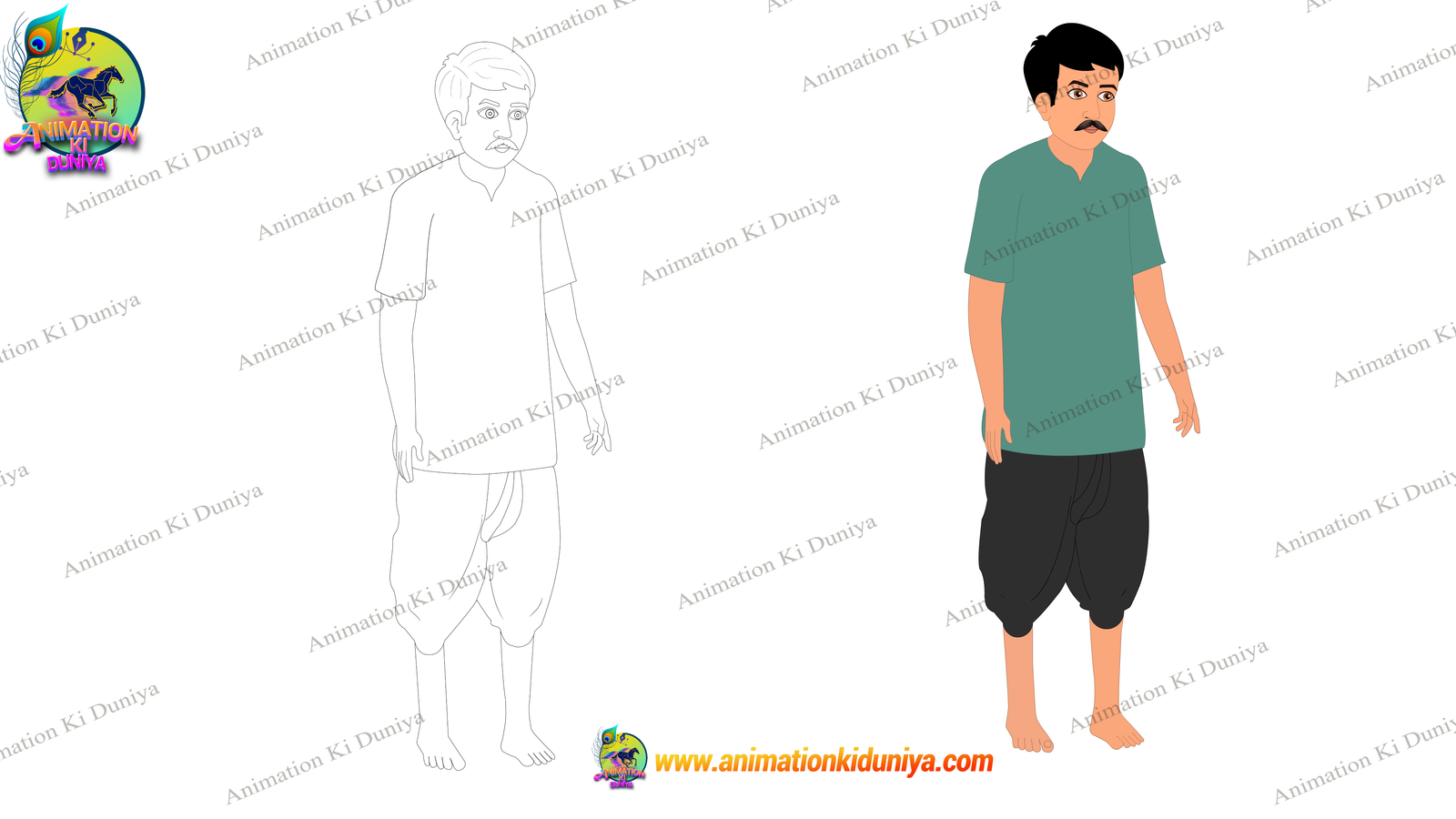 25+ Animated Characters Bundle Indian New Village Cartoon Character ...