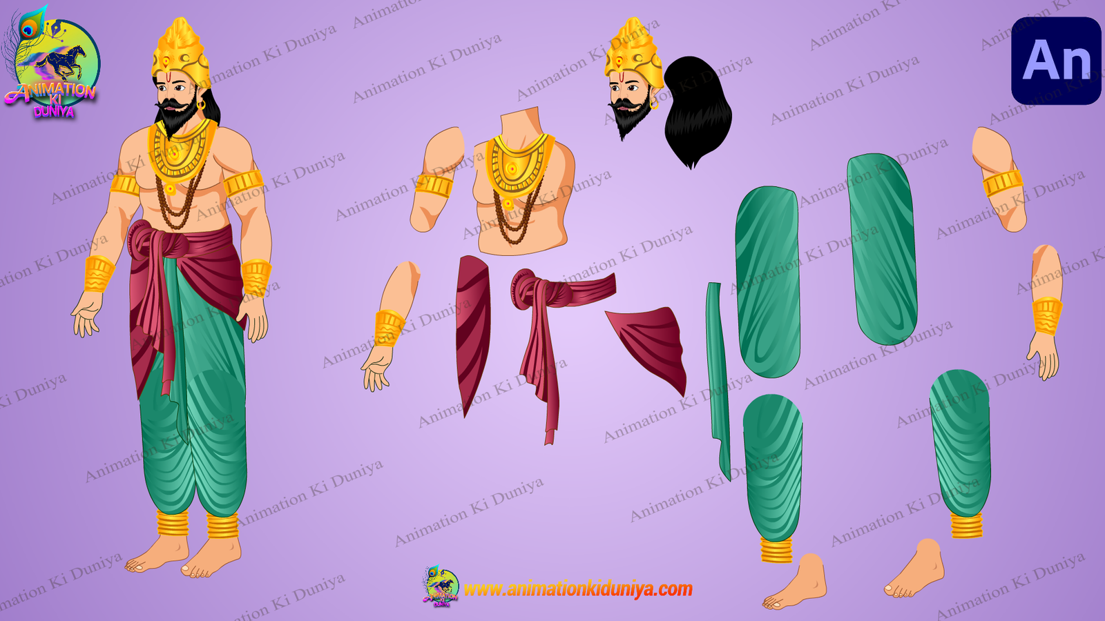 Rajkumar - King Character - Raja - Animation Ki Duniya