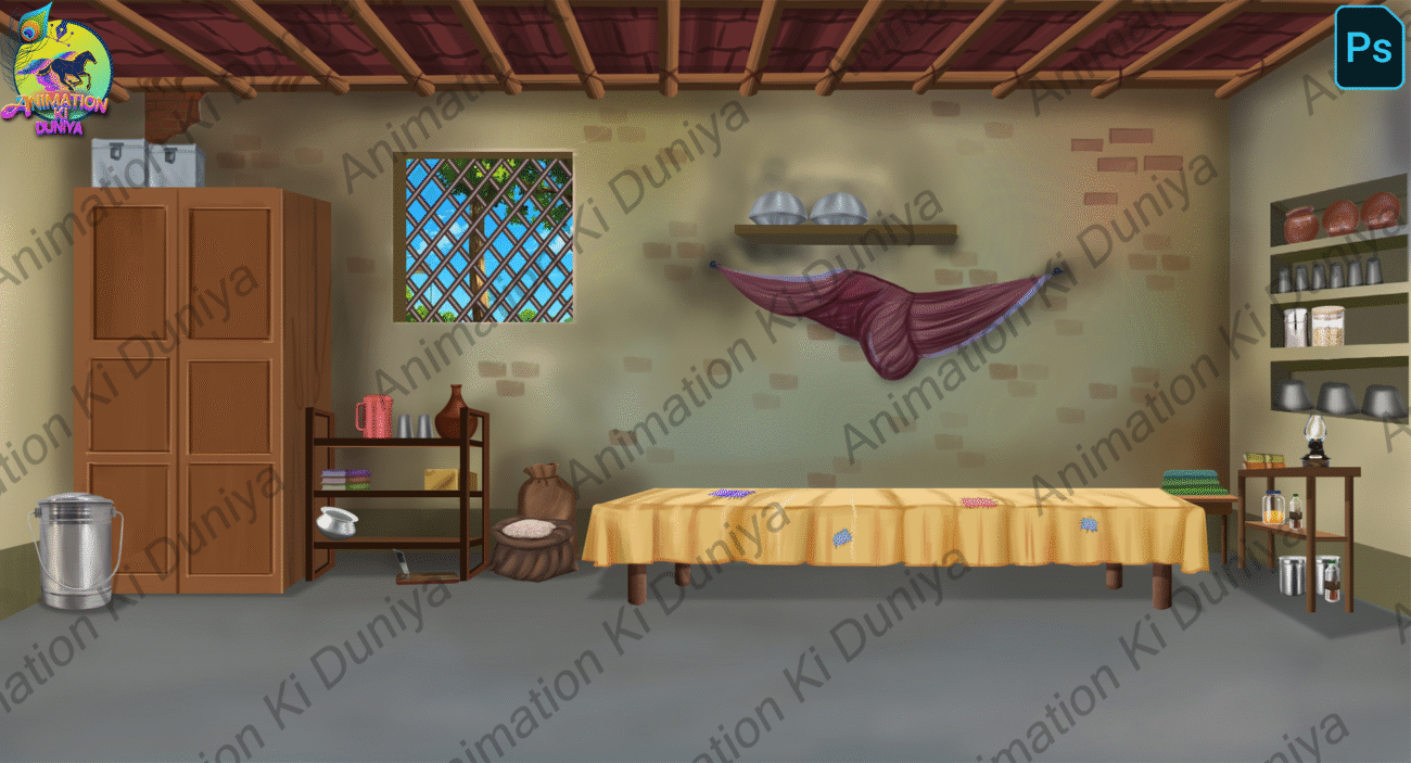 Raja Cartoon Character Village Animated Background - Animation Ki Duniya