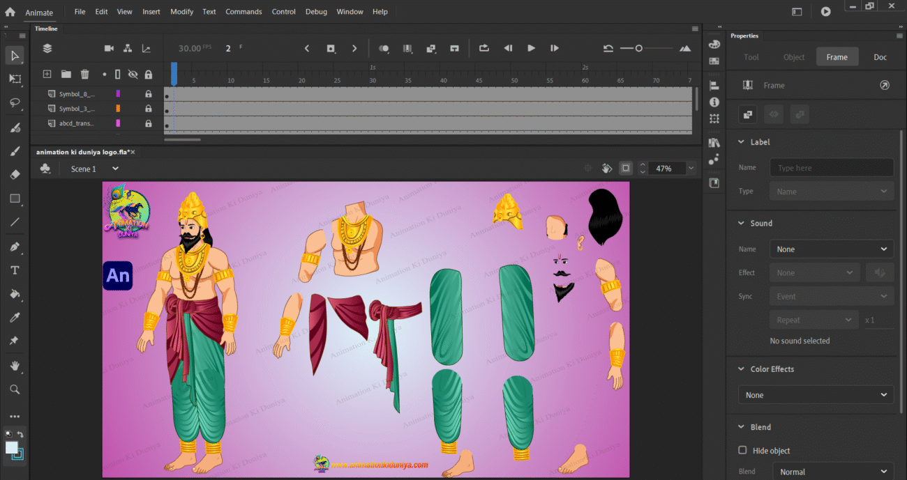 Rajkumar - King Character - Raja - Animation Ki Duniya